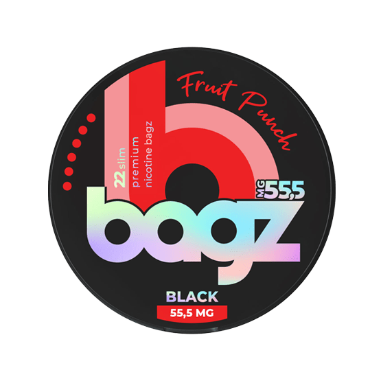 BAGZ Fruit Punch Black 55.5mg – Snus Vikings