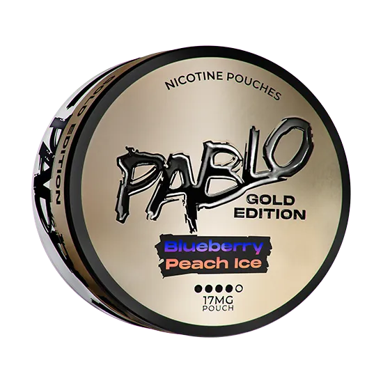 Pablo Gold Edition Blueberry Peach Ice - 17mg All White Nicotine Pouches