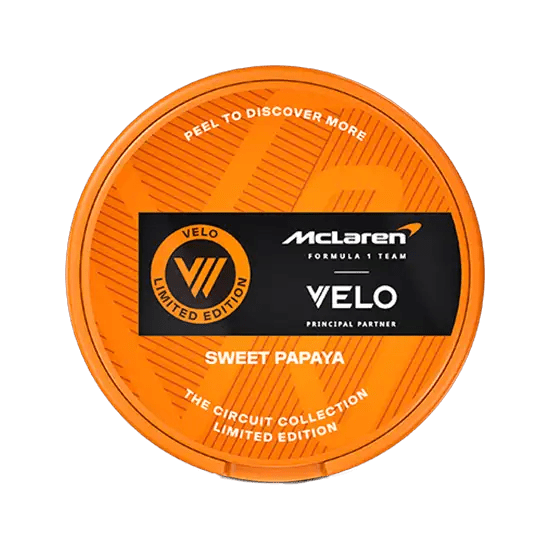 Buy VELO McLaren Sweet Papaya Pouches | Free Next Day Delivery – Snus ...